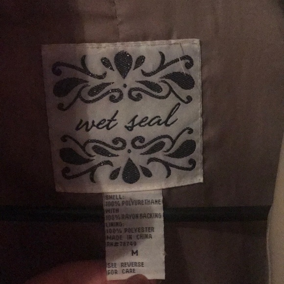 Wet Seal | Jackets & Coats | Beige Leather Jacket | Poshmark